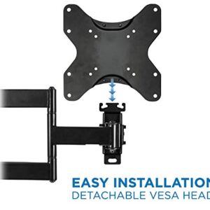 Mount-It! Lockable RV TV Wall Mount with Quick Release, Full Motion Flat Screen Bracket for Campers, Travel Trailers, RVs, Motorhomes and Marine Boats, Fits Most 23-43" VESA 100, 200, 77 Lbs Capacity