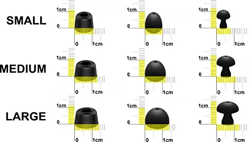 NICKSTON N-1 Assorted Ear Tips Set Compatible with in Ear Earphones with 2.0mm to 3.5mm Nozzle Attachment - Replacement Adapters Gels Buds with Box Organizer and Cleaning Tool