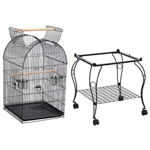 Yaheetech 59-inch Dome Open Top Large Medium Parrot Bird Cage On Stand for Sun Parakeets Conures Quaker Parrot Rolling Cockatiel Bird Cage