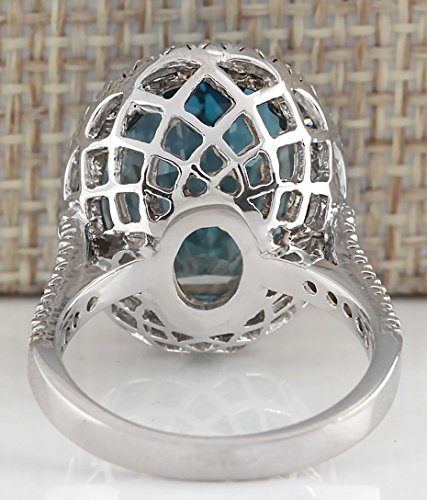 Wassana Women Fashion London Blue Topaz Gemstone 925 Sterling Silver Ring Bridal Jewelry (6)