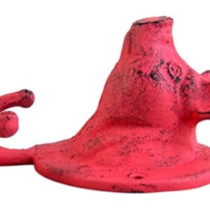 Home Originality Pink Pig Head Cast Iron Wall Hook 5 1/2 Inch