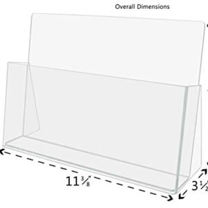 Marketing Holders 11" Wide Catalog Brochure Holder Pack of 4 Literature Table Display Counter top