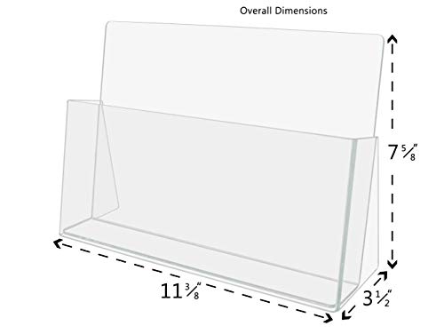 Marketing Holders 11" Wide Catalog Brochure Holder Pack of 4 Literature Table Display Counter top