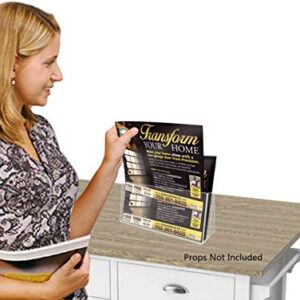 Marketing Holders 11" Wide Catalog Brochure Holder Pack of 4 Literature Table Display Counter top