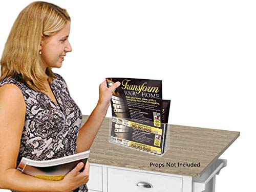 Marketing Holders 11" Wide Catalog Brochure Holder Pack of 4 Literature Table Display Counter top