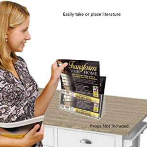 Marketing Holders 11" Wide Catalog Brochure Holder Pack of 4 Literature Table Display Counter top