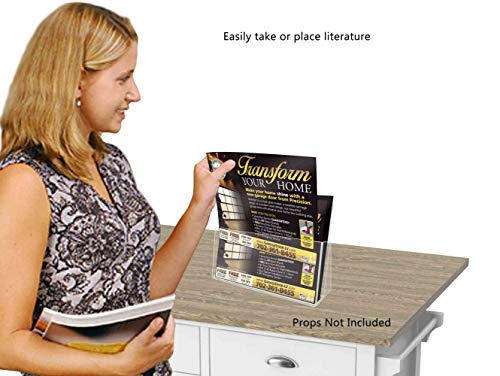 Marketing Holders 11" Wide Catalog Brochure Holder Pack of 4 Literature Table Display Counter top