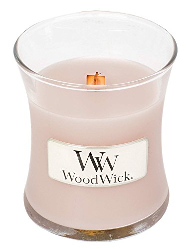 Woodwick Line Basic Candle Mini Vanilla and Sea Salt Wax, Pink, 7 x 7 x 8 cm