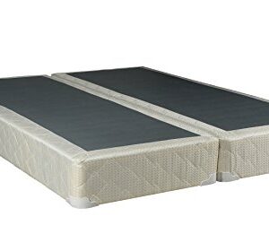 Mattress Solution Wood Split Traditional Box Spring/Foundation for Mattress Set, Full, Beige