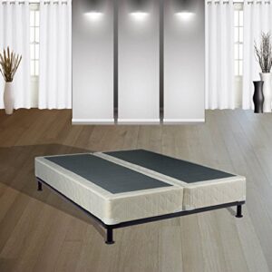 Mattress Solution Wood Split Traditional Box Spring/Foundation for Mattress Set, Full, Beige