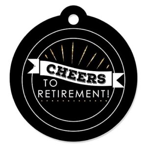 happy retirement - retirement party favor gift tags (set of 20)