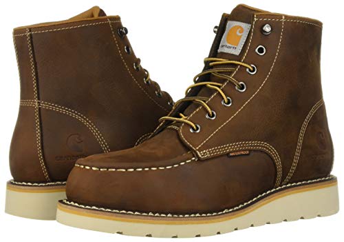 Carhartt womens 6 Inch Waterproof Wedge Steel Toe Work Boot, Brown Oil Tanned, 11.5 US