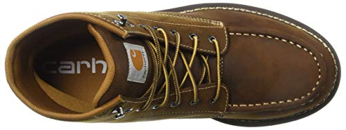 Carhartt womens 6 Inch Waterproof Wedge Steel Toe Work Boot, Brown Oil Tanned, 11.5 US