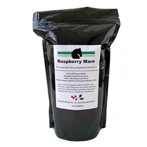 hormone and calming supplement for horses all natural pure raspberry and peppermint leaf herbal blend 14 oz.