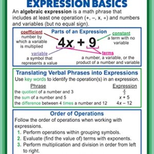 McDonald Publishing Algebraic Expressions & Equations Poster Set (P088)