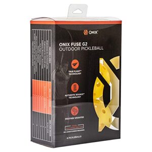 Onix Fuse G2 Outdoor Pickleball Balls - Yellow and Neon Pickleballs - 3 and 6 Packs of Pickleball Balls