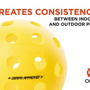 Onix Fuse G2 Outdoor Pickleball Balls - Yellow and Neon Pickleballs - 3 and 6 Packs of Pickleball Balls