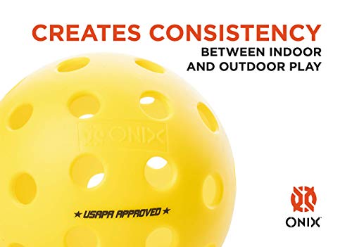 Onix Fuse G2 Outdoor Pickleball Balls - Yellow and Neon Pickleballs - 3 and 6 Packs of Pickleball Balls