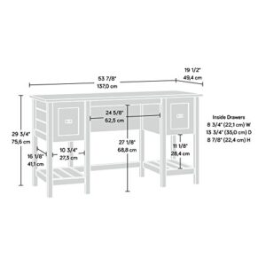 Sauder Cottage Road Desk, L: 53.94" x W: 19.45" x H: 29.76", Mystic Oak Finish