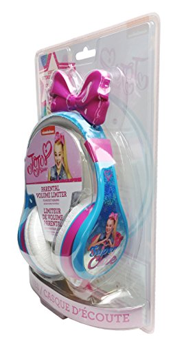 eKids JoJo Siwa Headphones for Kids, Volume Limited Headphones with Parental Controls, Childrens Headphones for School, Home, Travel, Designed for Fans of JoJo Siwa Gifts for Girls