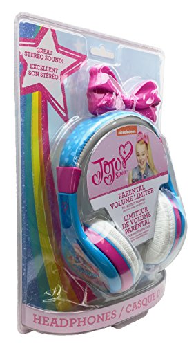 eKids JoJo Siwa Headphones for Kids, Volume Limited Headphones with Parental Controls, Childrens Headphones for School, Home, Travel, Designed for Fans of JoJo Siwa Gifts for Girls