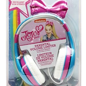 eKids JoJo Siwa Headphones for Kids, Volume Limited Headphones with Parental Controls, Childrens Headphones for School, Home, Travel, Designed for Fans of JoJo Siwa Gifts for Girls