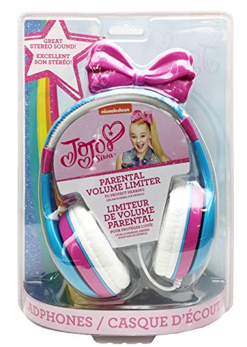 eKids JoJo Siwa Headphones for Kids, Volume Limited Headphones with Parental Controls, Childrens Headphones for School, Home, Travel, Designed for Fans of JoJo Siwa Gifts for Girls