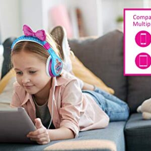 eKids JoJo Siwa Headphones for Kids, Volume Limited Headphones with Parental Controls, Childrens Headphones for School, Home, Travel, Designed for Fans of JoJo Siwa Gifts for Girls