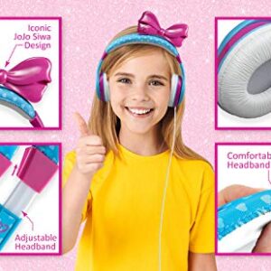 eKids JoJo Siwa Headphones for Kids, Volume Limited Headphones with Parental Controls, Childrens Headphones for School, Home, Travel, Designed for Fans of JoJo Siwa Gifts for Girls