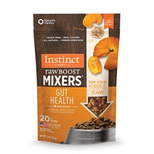 instinct freeze dried raw boost mixers grain free gut health all natural dog food topper, 5.5 ounce (pack of 1)