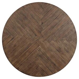 Homelegance Fideo 45" Round Industrial Style Dining Table, Pine,Brown