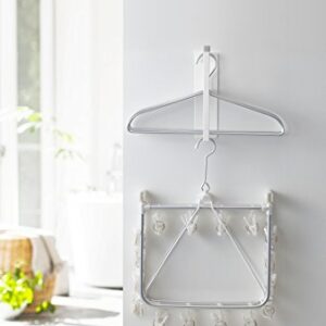 Yamazaki Clothes Home Magnet Hanger Storage Rack-Small Hanging Organizer | Steel | Laundry, One Size, White