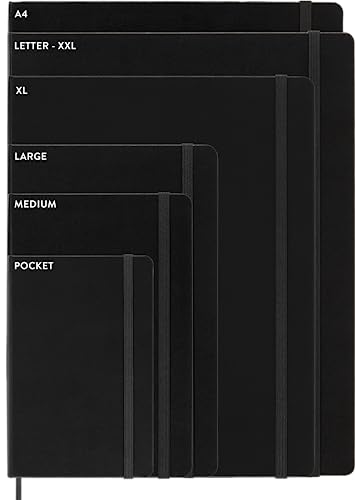 Moleskine Cahier Journal, Soft Cover, Pocket (3.5" x 5.5") Dotted, Black, 64 Pages (Set of 3)