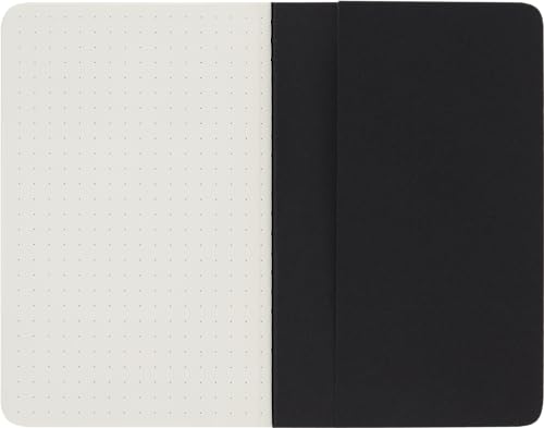 Moleskine Cahier Journal, Soft Cover, Pocket (3.5" x 5.5") Dotted, Black, 64 Pages (Set of 3)