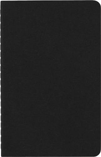 Moleskine Cahier Journal, Soft Cover, Pocket (3.5" x 5.5") Dotted, Black, 64 Pages (Set of 3)