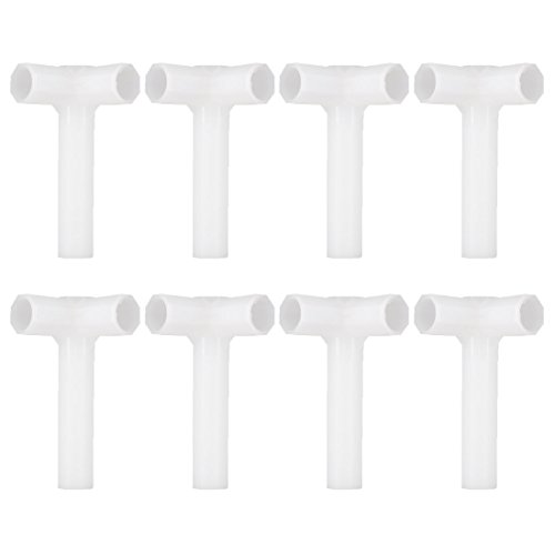 uxcell Shoe Rack Accessories Connectors, 13mm Inner Diameter for Repair Assembled Wardrobe 3 Way, Replacement of Parts 8 Pcs