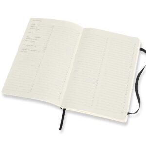 Moleskine PRO Notebook, Soft Cover, Large (5" x 8.25") Professional Project Planning, Black, 192 Pages