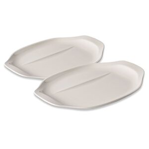 villeroy & boch bbq passion barbecue plate : set of 2, 14x9.75x1 in, white, 2 einheiten