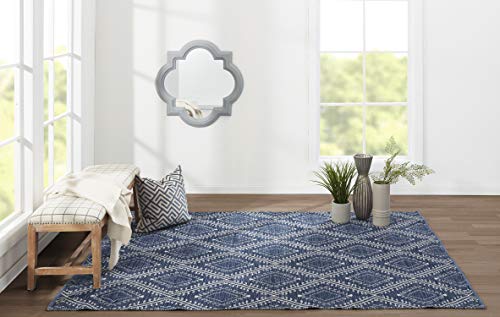 Erin Gates by Momeni Easton Pleasant Navy Hand Woven Indoor Outdoor Area Rug 7'6" X 9'6"