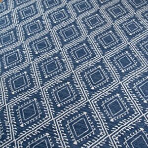 Erin Gates by Momeni Easton Pleasant Navy Hand Woven Indoor Outdoor Area Rug 7'6" X 9'6"