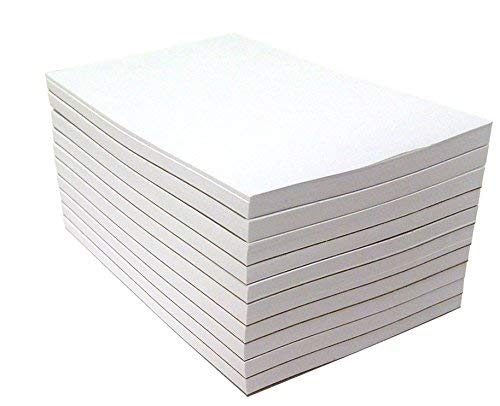 Blank Notepads - Pack of 10 Memo Pads 3x5 Inches, 50 Sheets Per Pad -