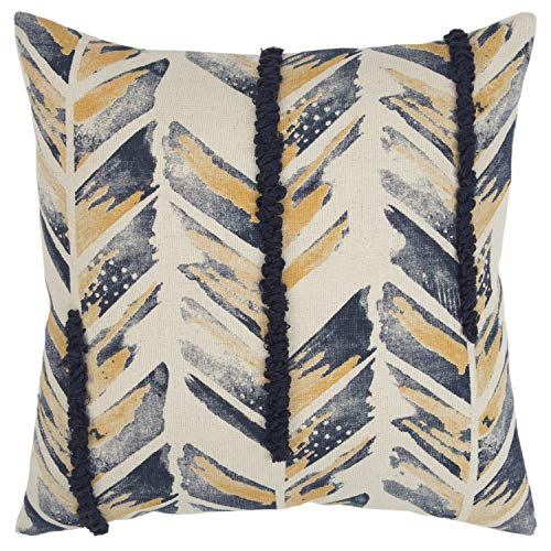 Rizzy Home T14072 Decorative Pillow, 20"X20", Light Blue