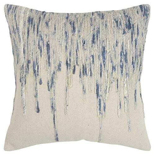 Rizzy Home T14069 Decorative Pillow, 20"X20", Light Blue