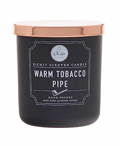 DW Home Medium Warm Tobacco Pipe Candle in Glass Jar with Copper Lid- 9.21 Oz.