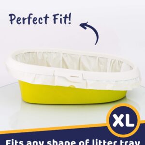 Pettiny 20 XL Cat Litter Box Liners with Drawstrings Scratch Resistant Cat Litter Bags for Extra Large Litter Trays