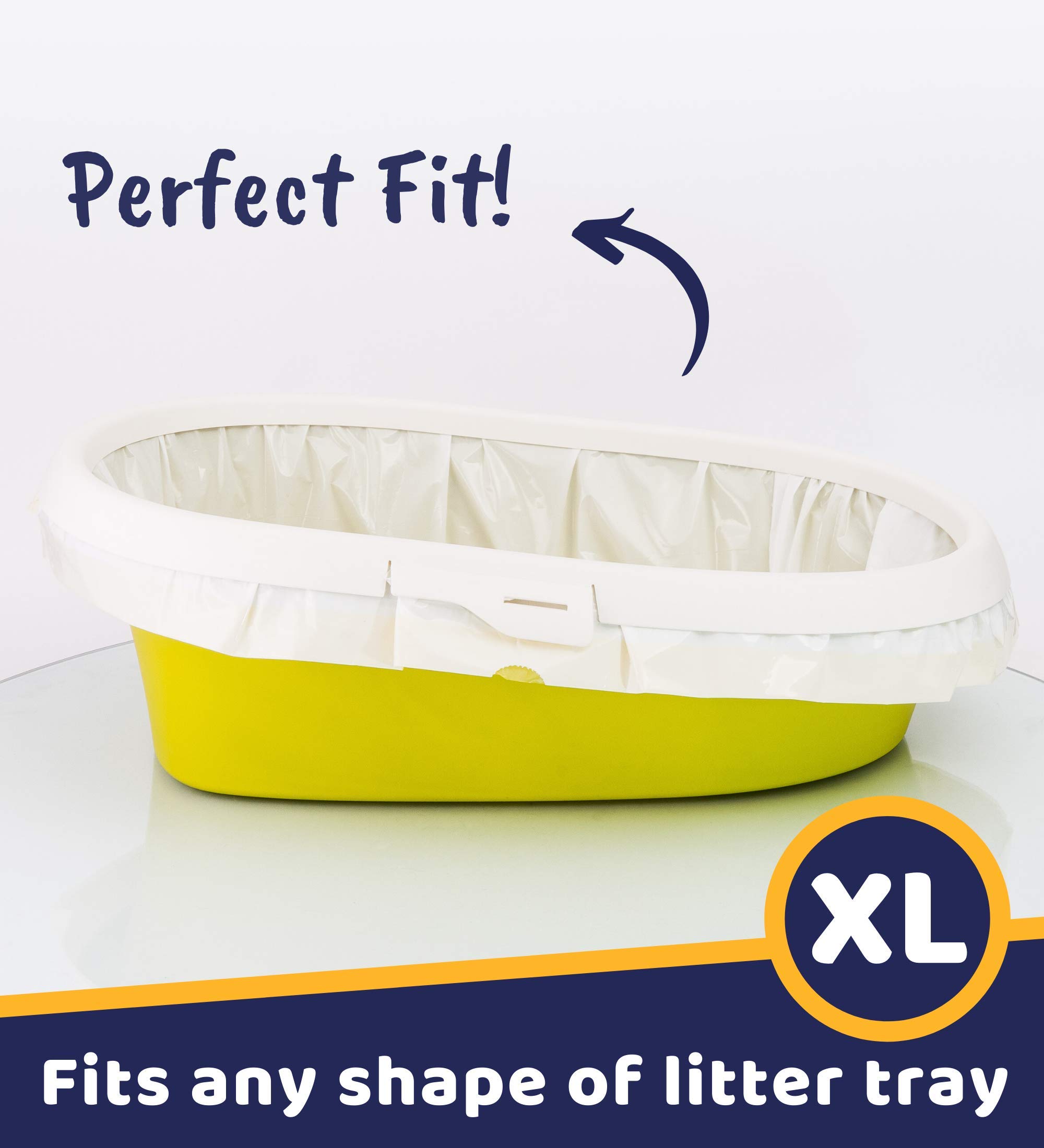 Pettiny 20 XL Cat Litter Box Liners with Drawstrings Scratch Resistant Cat Litter Bags for Extra Large Litter Trays