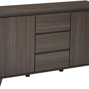 Kings Brand Furniture – Wood Buffet Server Cabinet Console Table, Oak Gray