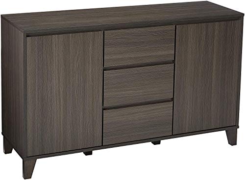 Kings Brand Furniture – Wood Buffet Server Cabinet Console Table, Oak Gray