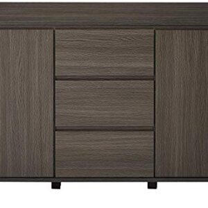 Kings Brand Furniture – Wood Buffet Server Cabinet Console Table, Oak Gray