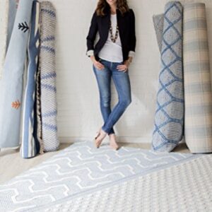 Erin Gates by Momeni River Beacon Denim Hand Woven Indoor Outdoor Area Rug, 7'6" X 9'6" size Mat for Living Room, Bedroom, Dining Room, Nursery, Hallways, and Home Office